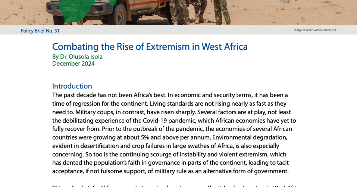 Combating the Rise of Extremism in West Africa | Wilson Center